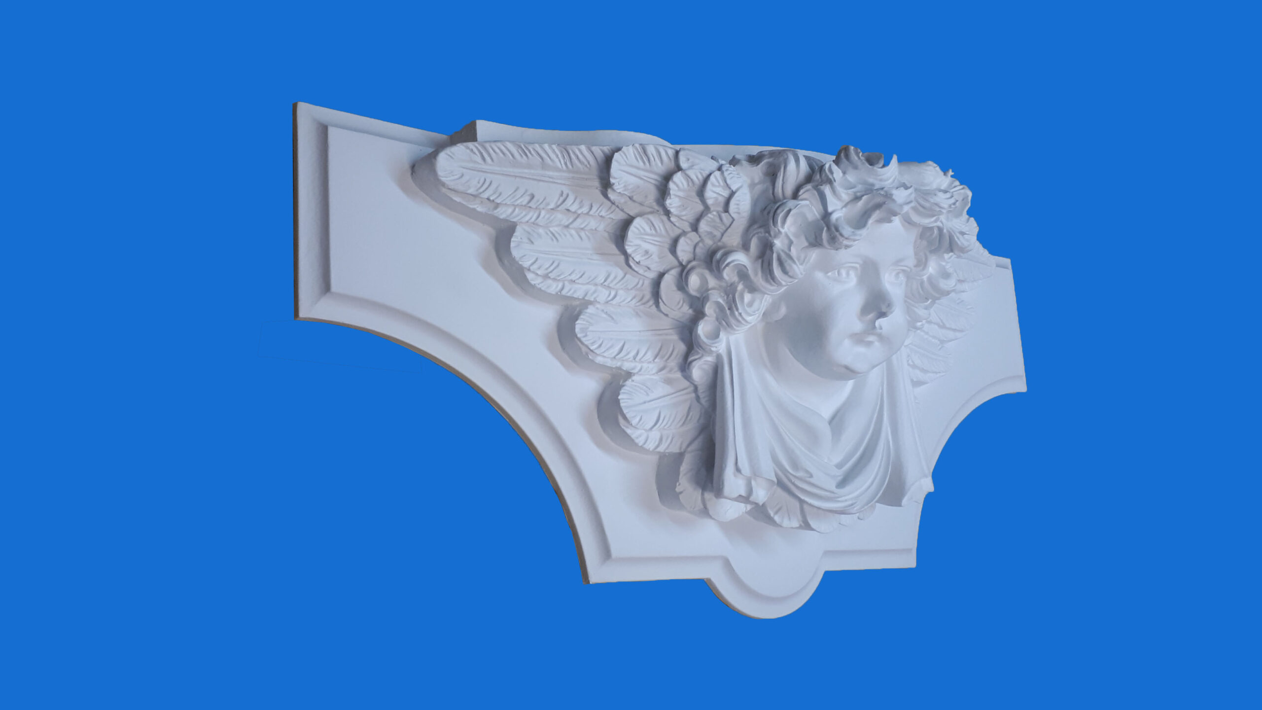 CAPITELLO-MENSOLA IN GESSO -Putto Alato modello grande- (Prodotto ...
